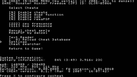 PSP CWCheat